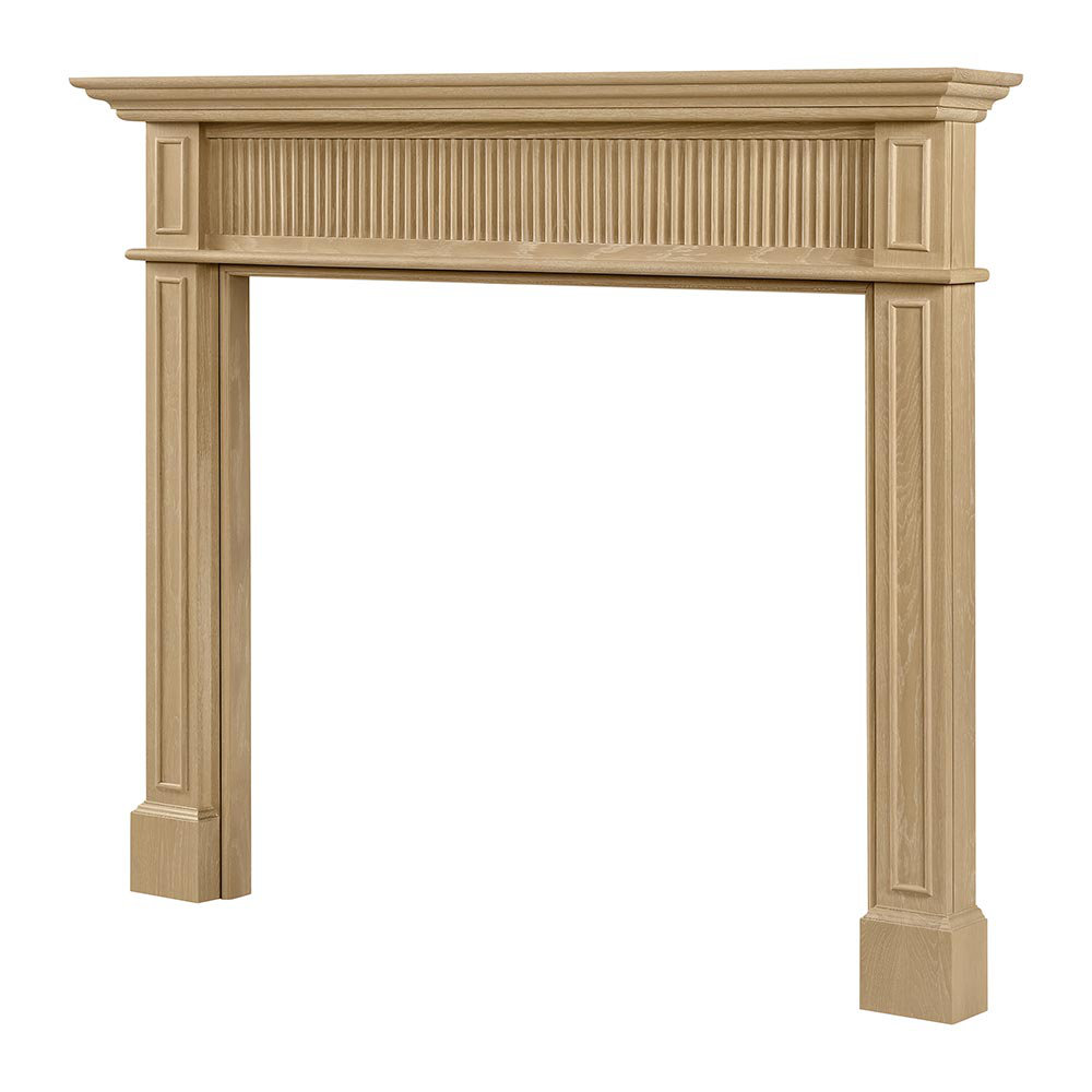 Country Living Napier Wood Fireplace Mantel Surround Kit in Whitewash | 48" x 41" Opening | 66 ...